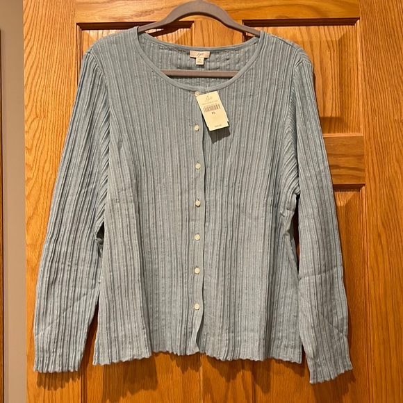 J. Jill | Sweaters | Jjill Womens Xl Lightweight Cotton Button Front ...